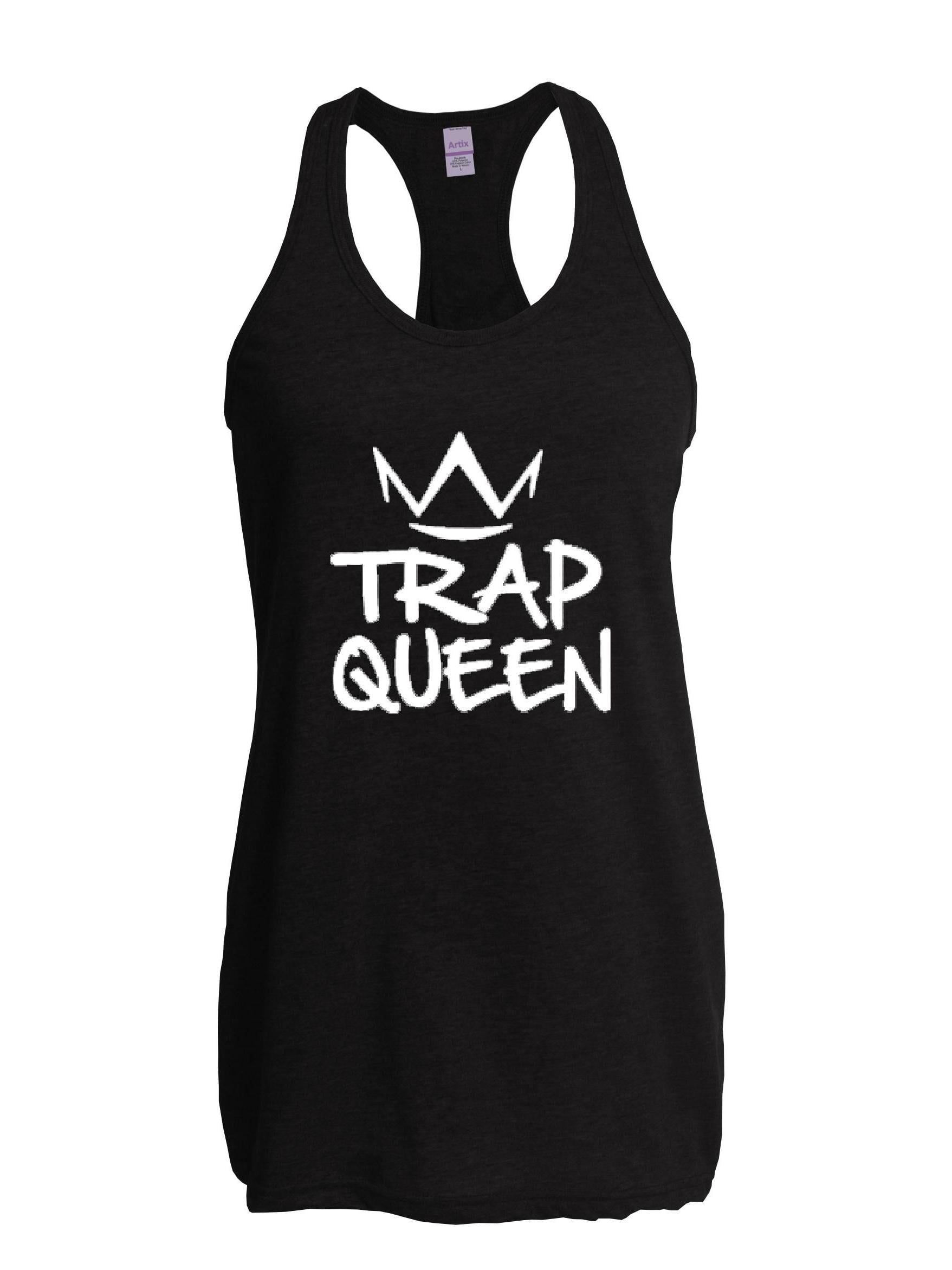 Trap Queen Womens Tops Next Level Racerback Tank Top - Walmart.com