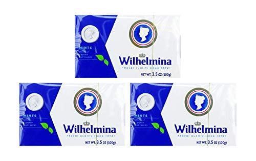 Wilhelmina Peppermints (Classic Dutch Peppermints) - 3.5oz [Pack of 3 ...
