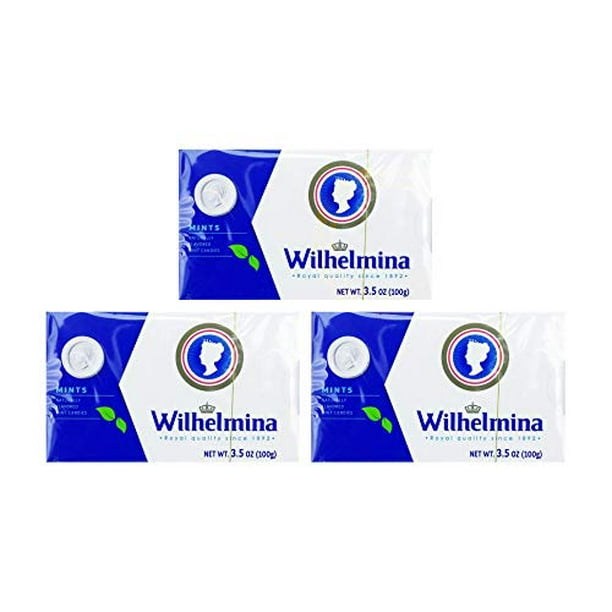 Wilhelmina Peppermints (Classic Dutch Peppermints) - 3.5oz [Pack of 3 ...
