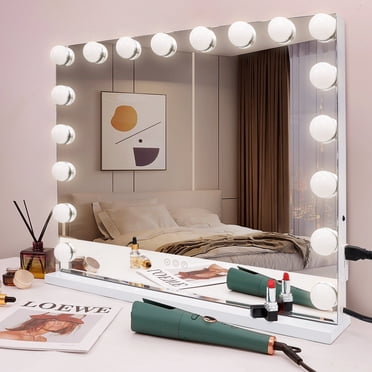 LAZY BUDDY Vanity Mirror with Lights, Hollywood, 3 Color, Touch Control ...