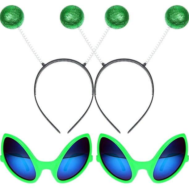 Cheerin Green Alien Headband Antenna with Glasses | Martian Alien ...