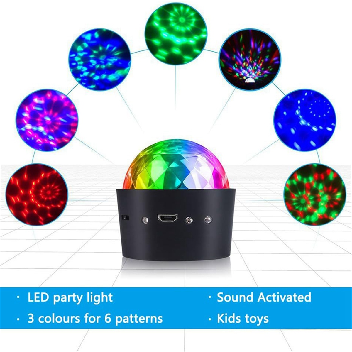 Click here for Unbranded Mini Disco Ball Light  Voice Control Dis... prices