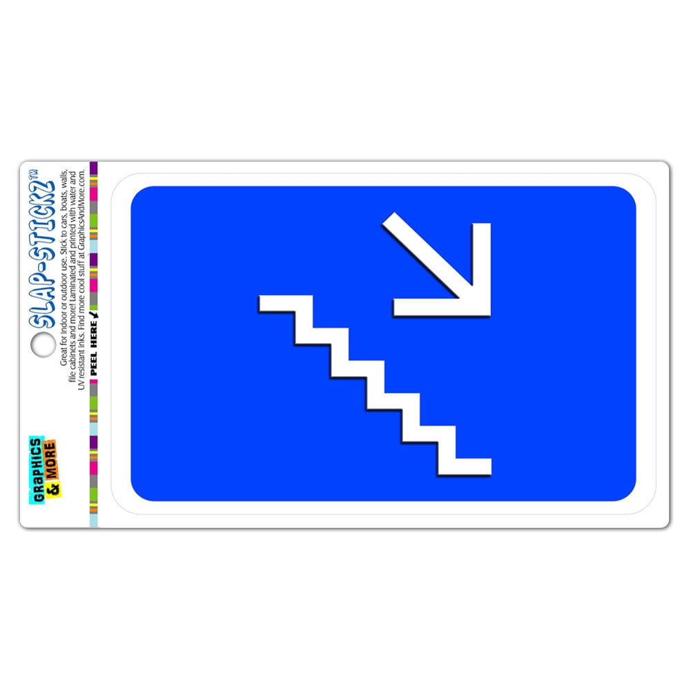 Downstairs Stairs Right Arrow SLAP-STICKZ(TM) Automotive Car Window ...