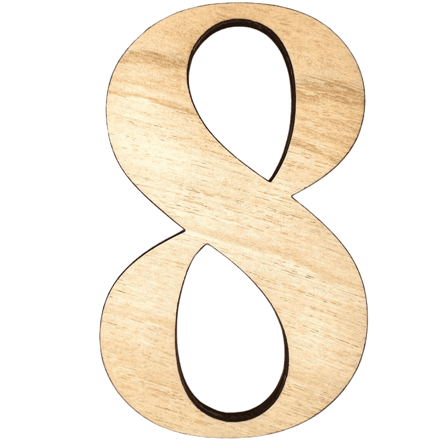 5" Tall Birch Number 8 | 1/4" Thick Birch Plywood| Krafty Supply ...