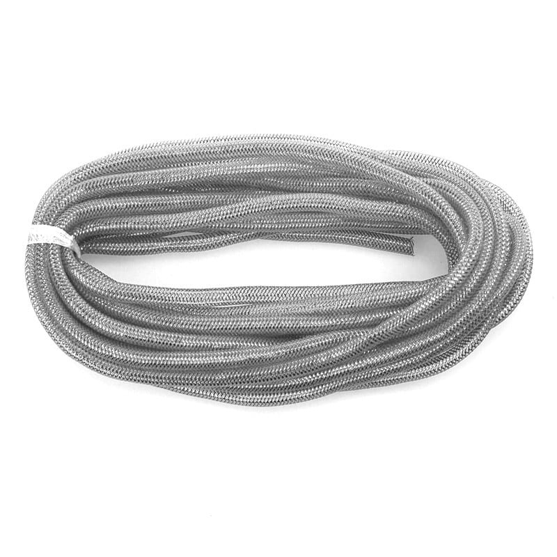 Solid Mesh Tubing Deco Flex Ribbon, 8mm, 10-yard, Silver - Walmart.com