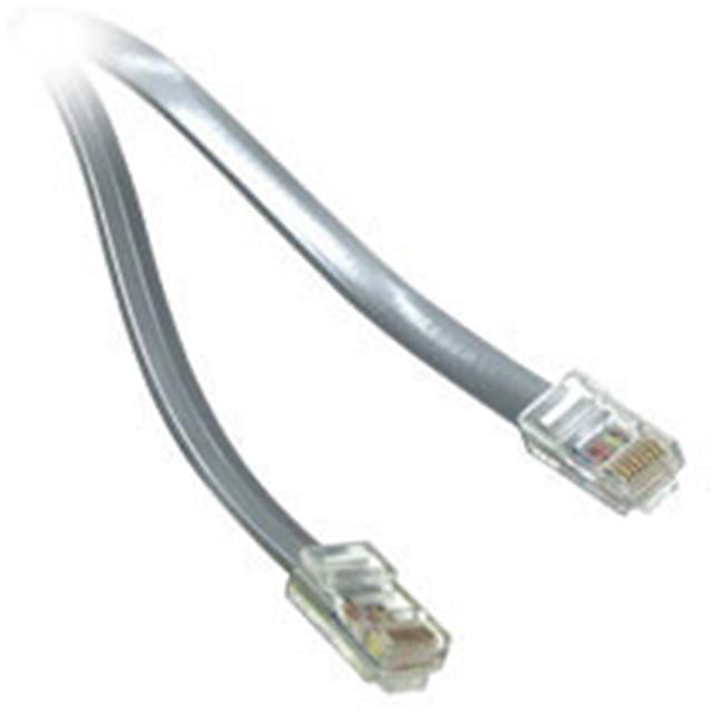 75ft RJ11 MODULAR TELEPHONE CABLE - Walmart.com