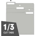 File Folder, 150 Pack 1/3 Cut Tab File Folders Letter Size, Grey ...