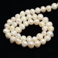 5Strand Natural Cultured Freshwater Pearl Beads Strands Potato Creamy ...