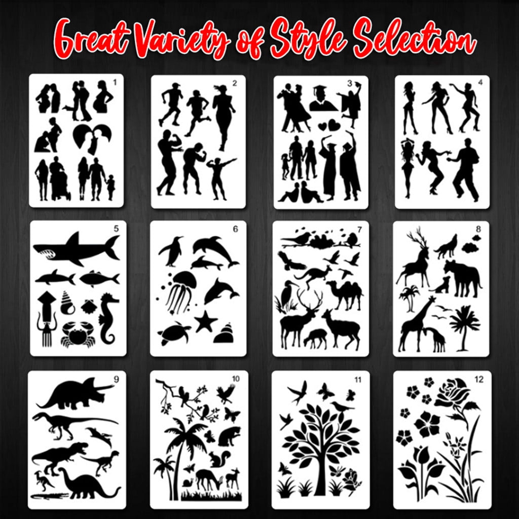 Buy Randolph Diy Craftly Painting Stencils Set Instant Art Template ...