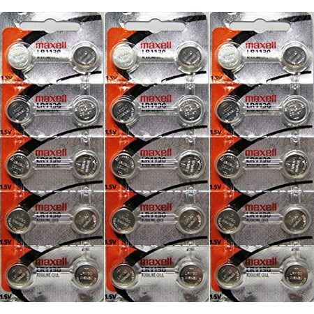 Genuine Maxell LR1130 Alkaline 1.5v Cell Button Battery x 30 - Walmart.com