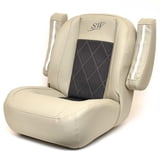 Silver Wave Pontoon Boat Helm Seat | Taupe Charcoal - Walmart.com