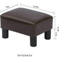 Homebeez Decorative PU Leather Ottoman Footstool, Square Padded Foot ...