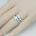 Sz 11 Sterling Silver 925 CZ Cubic Zirconia Infinity Wedding Engagement Ring Set - Walmart.com