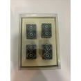 BRAWN- Diamond Napkin Rings Set Of 4, Enameled With Green Stones ...