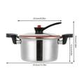 Miumaeov 1.8L Micro Pressure Cooker Non-Stick Pot Stainless Steel Round ...