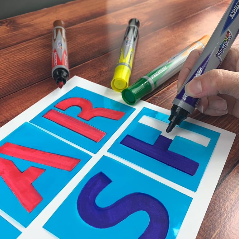 Letter Stencils PATIKIL 3.5 Inch Plastic - 27 Reusable Alphabet ...