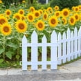 2Pcs Lightweight & Flexible Plastic white Edging Garden Picket Fence ...