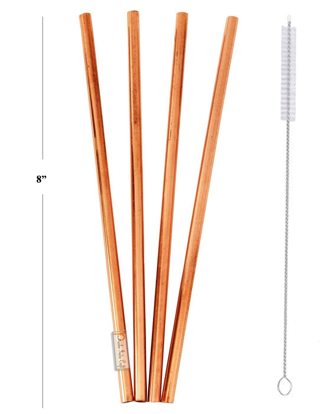 Set of 4 - - Solid Copper Drinking Straw for Beer, Cups/Mugs And ...