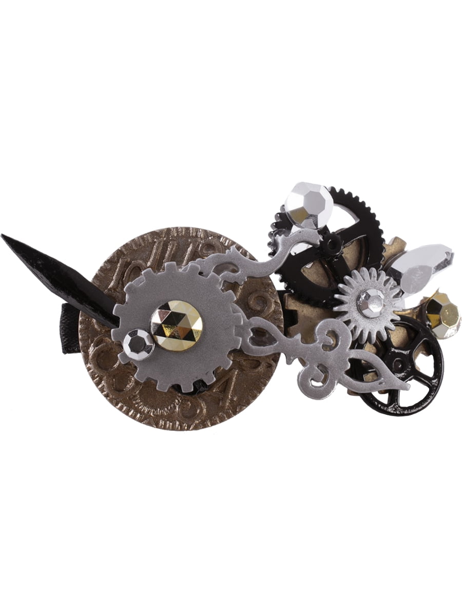 Forum Novelties Open Clock Mechanical Gears Steampunk Hair Clip Costume ...