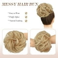 Messy Bun Beach Blonde Hair Piece Human Hair Blonde – Natural Soft Updo ...