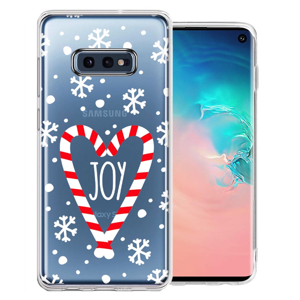 MUNDAZE Samsung Galaxy S10e Winter Joy Snow Peppermint Candy Cane Heart ...