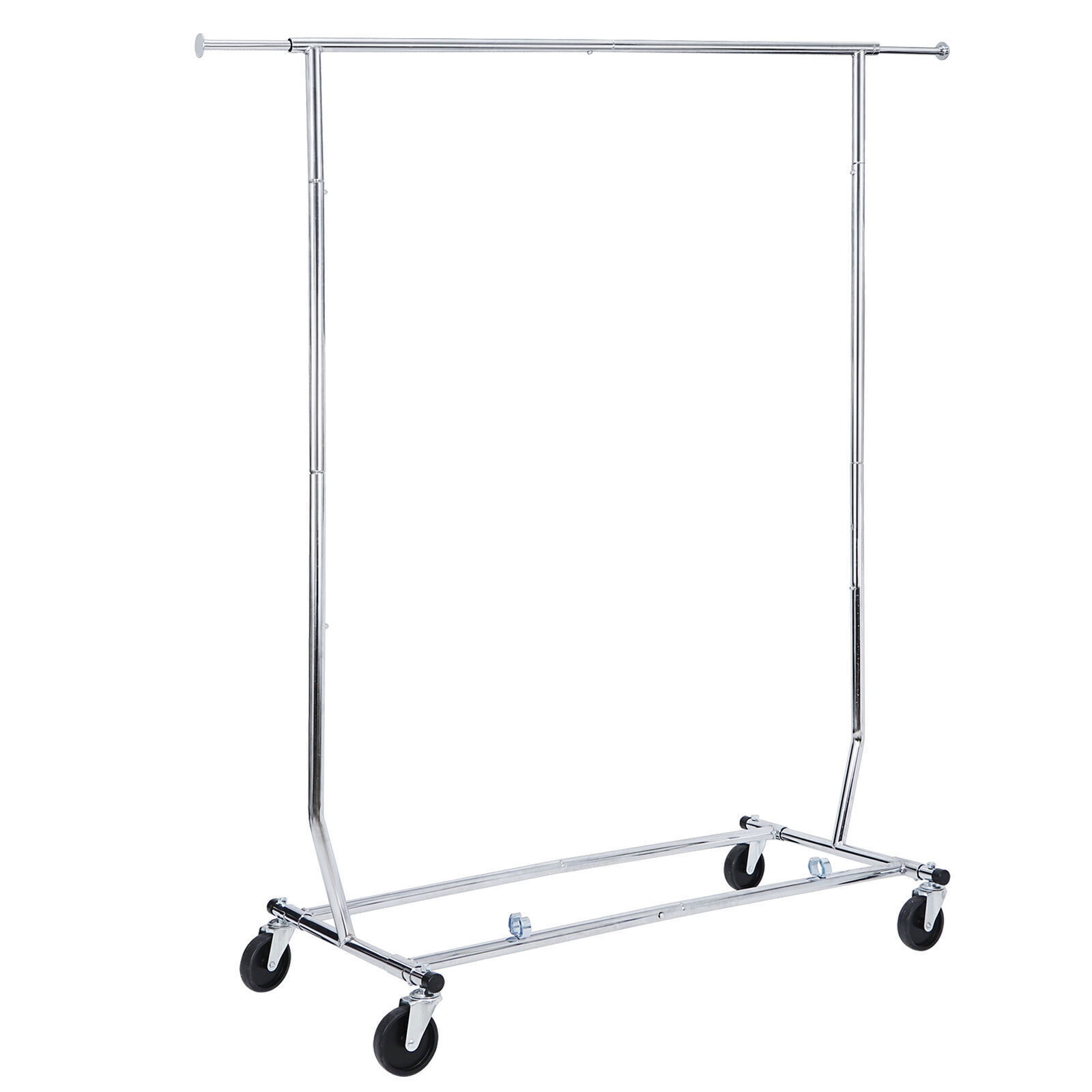 Foldable Floor Garment Rack - Rolling Closet Organizer for Storage ...