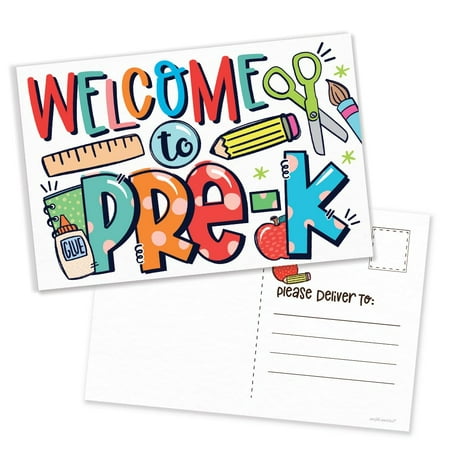 m&h invites Pre-K Welcome To School Postcards For Students From Pre-K ...