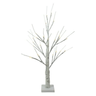 24" Lighted Brown Birch Twig Artificial Christmas Tree - Warm White LED ...