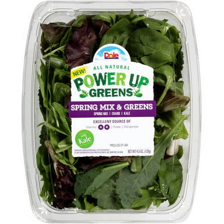 Dole Power Up Greens Spring Mix & Greens Salad, 4.5 oz - Walmart.com