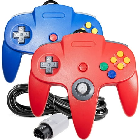 2 Pack Classic 64 Controller, FYBTO ame pad Joystick for 64 - Plug ...