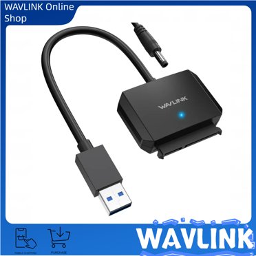 USB Hard Drive Adapter, 5Gbps SATA to USB Adapter for 2.5"/3.5" HDD/SSD ...
