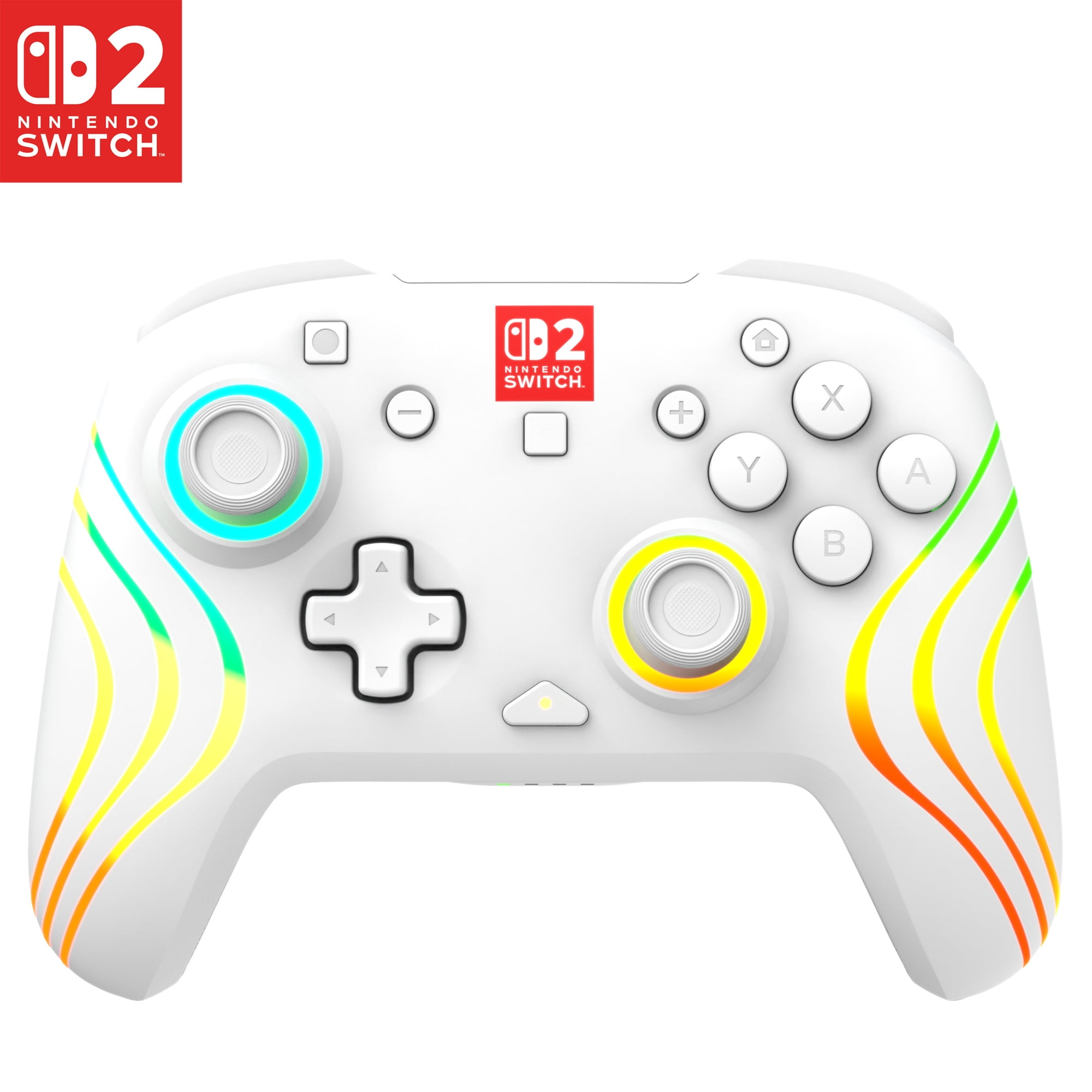 Turtle Beach Afterglow Wave Wireless Rgb Gaming Controller (White) - Officially Licensed For Nintendo Switch 2  Nintendo Switch - Customizable Lightin