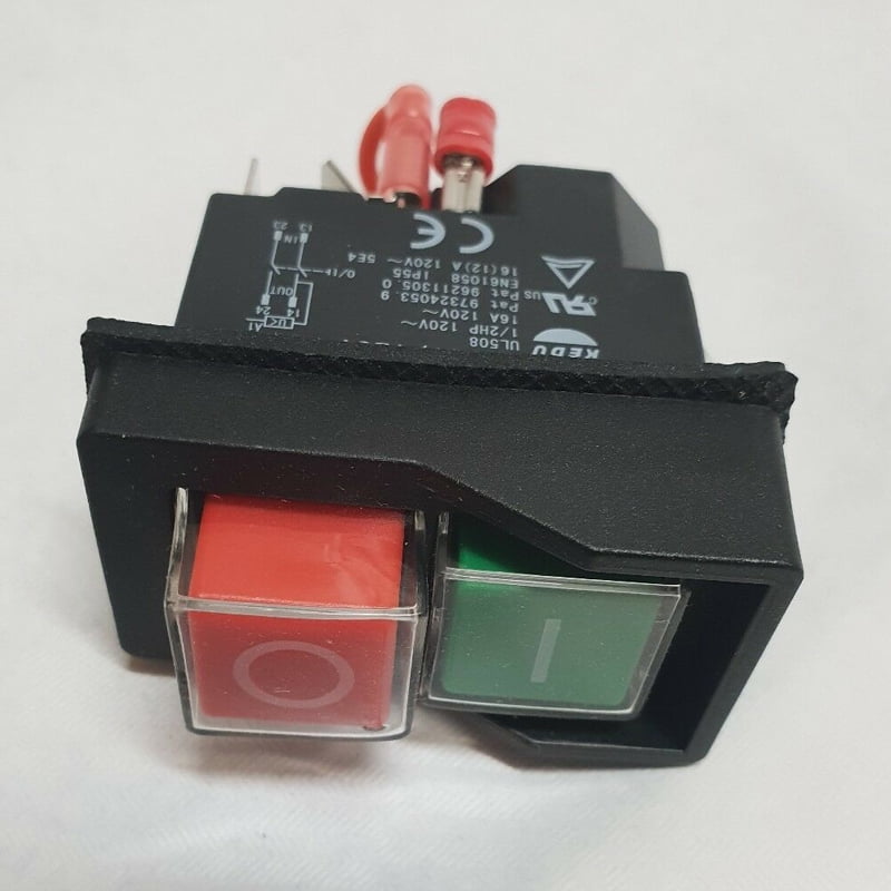 KEDU KJD17 120V 16/12A 5Pins Electromagnetic Pushbutton Switch for ...