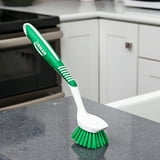 Libman, Angled Kitchen Scrub Brush, 2 inch, Green and White Handle ...