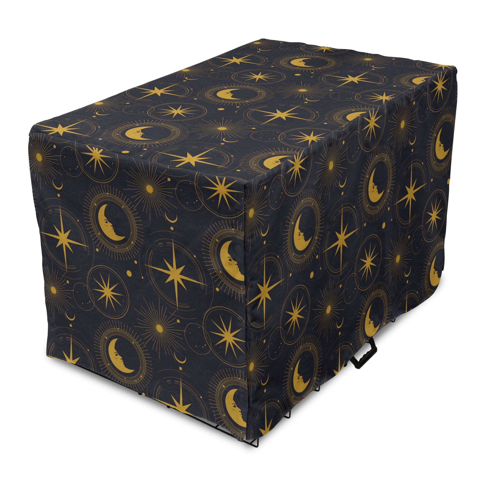 Alchemy Dog Crate Cover, Night Image Windrose Stars Sun and Crescent ...