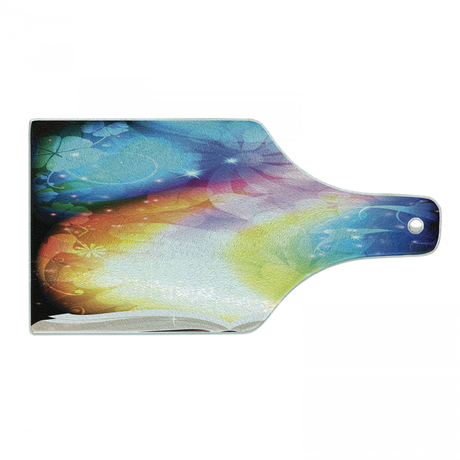 Magic Cutting Board, Psychedelic Open Book of s on Gradient Rainbow ...