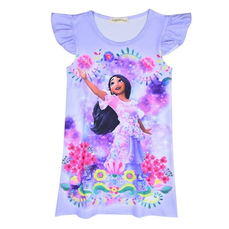 Encanto Isabela Kids Girls Pajamas Dress Sleepwear Nightdress Nightwear ...