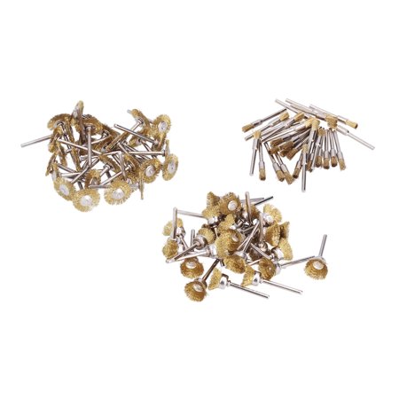 Metal Grinding Brush, 1/8in Chuck Drill Attachment Brass Wire Wheels ...