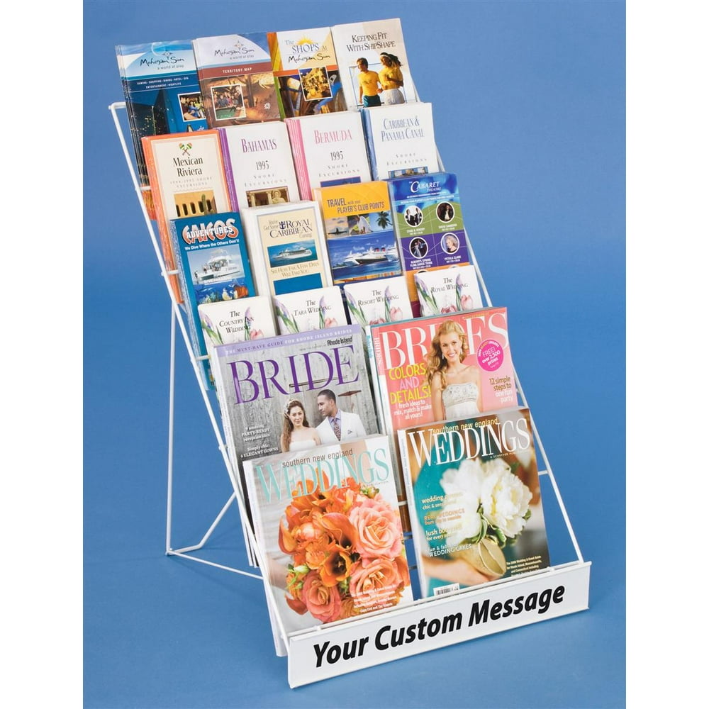 Wire Magazine Rack with 6 Open Tiers, Holds Both Magazines and ...