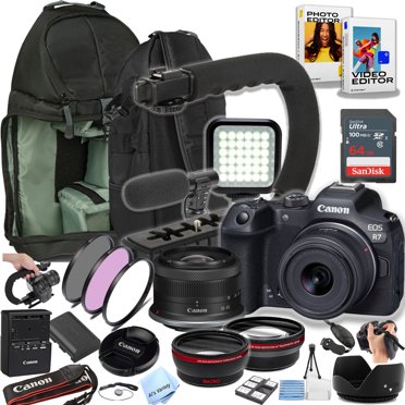 Canon EOS R7 Mirrorless Camera (Body Only) + 128 GB Memory + Tripod ...