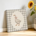 Canvas Wall Art Goose Ribbon Tie Canvas Art Print Gray Plaid Modern ...
