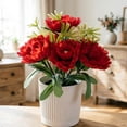 Artificial Peony Bonsai, Realistic Faux Potted Plants, No Watering or ...