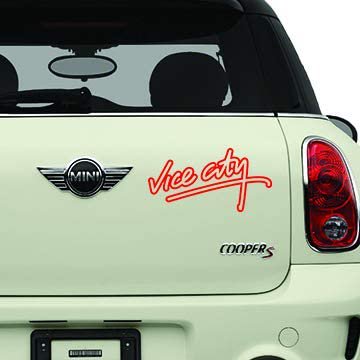 Vice City Red SCI-FI/Comics/Games Automotive Decal/Bumper Sticker ...