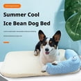 Cooling Dog Mat with Neck Pillow Pea-Pea Fiber Fabric Breathable ...