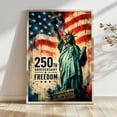 Affixzi 250th Anniversary Poster, Patriotic Statue Wall Art, Americana ...