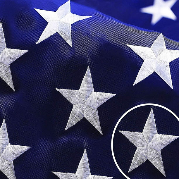 G128 - U.S. American US Flag 10x15 Ft Embroidered Stars Sewn Stripes ...
