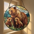 Bear Woodland Scene Glass Style Window Hanging - Walmart.com