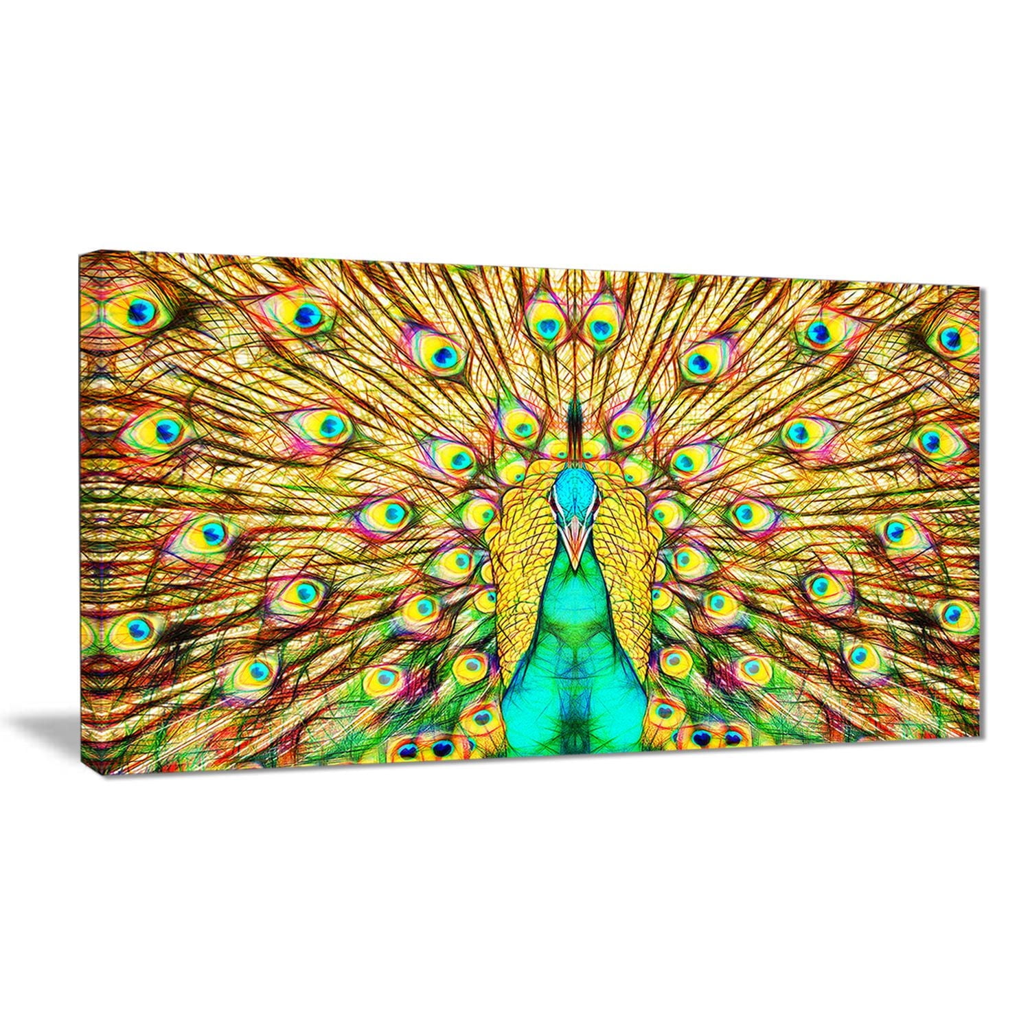 Click here for Designart Design Art Flashy Feathers Peacock Anima... prices