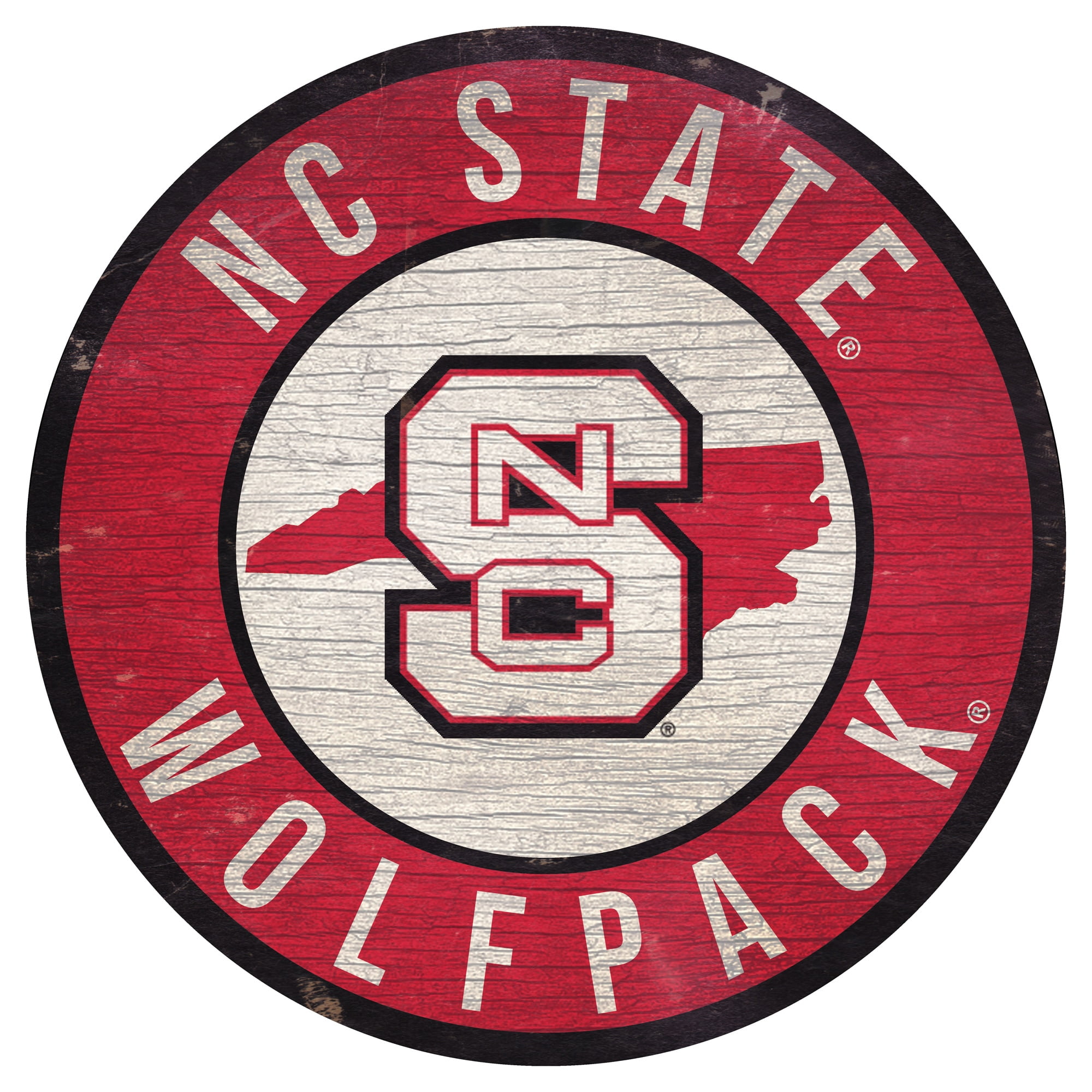Nc State Wolfpack 12 X 12 State Circle Sign