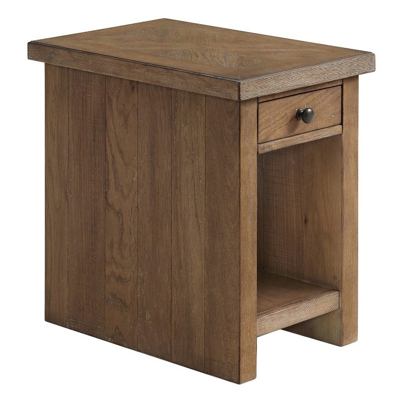 Intercon Furniture Landmark 16x24" Modern Wood Chairside Table in Oak ...